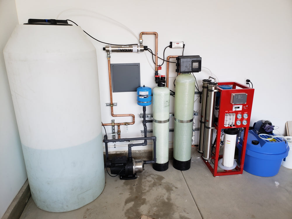 6000 GPD Whole House Reverse Osmosis Water System with Tank and Post ...
