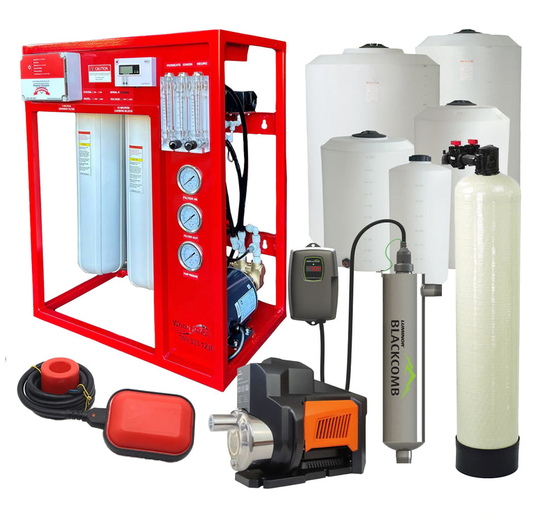 500 GPD Whole House Reverse Osmosis Water System with Tank and Post ...