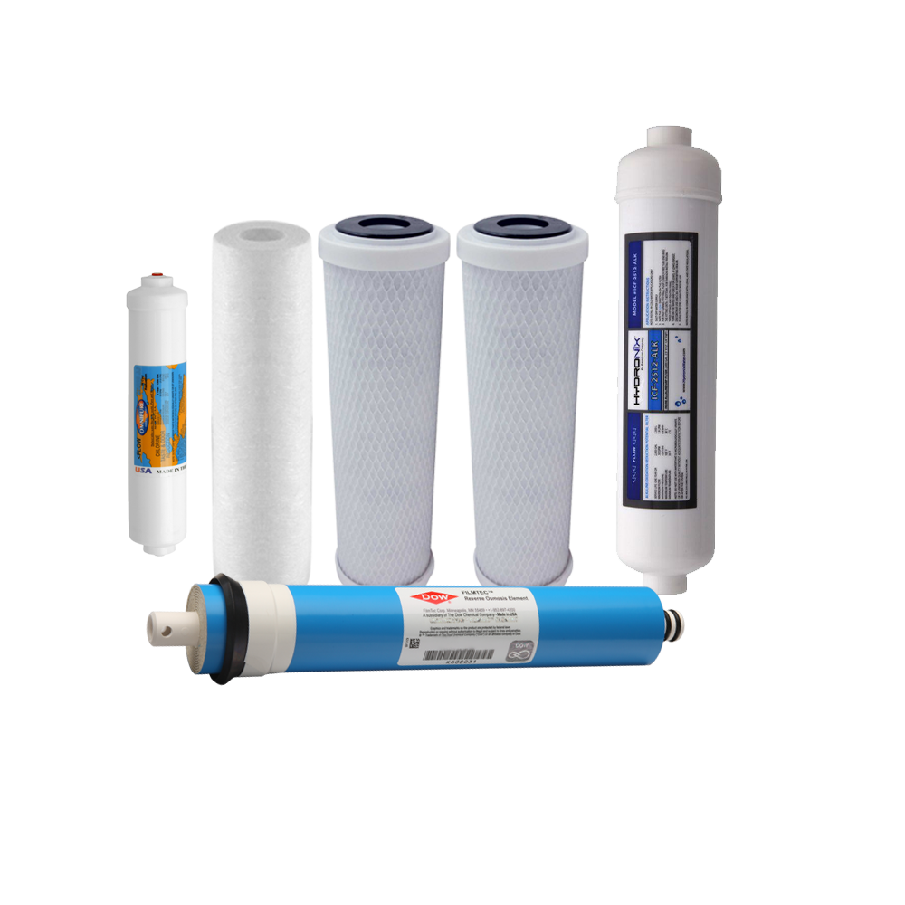 6 Stage Reverse Osmosis Alkaline Filter Set | Remineralizer Filters