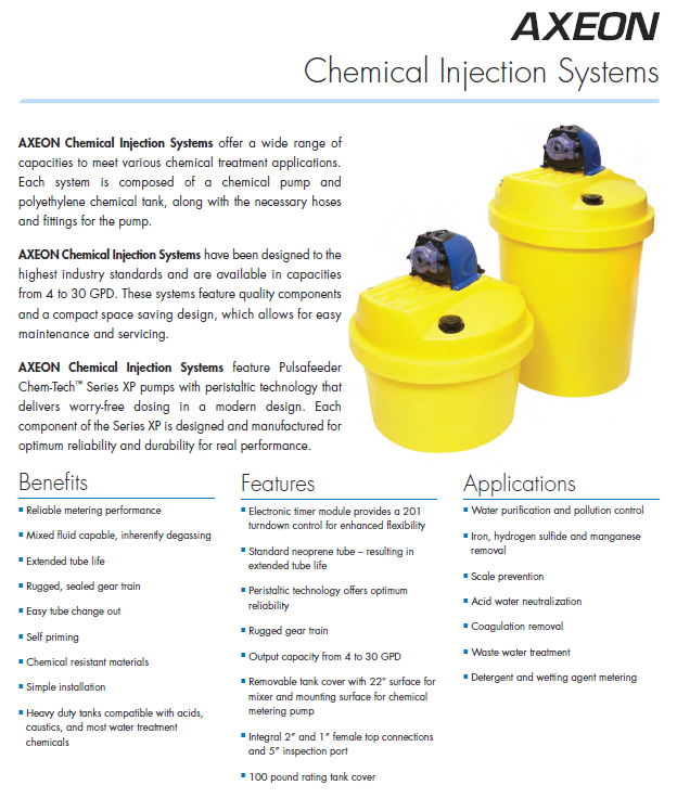 AXEON Chemical Injection Water Treatment System