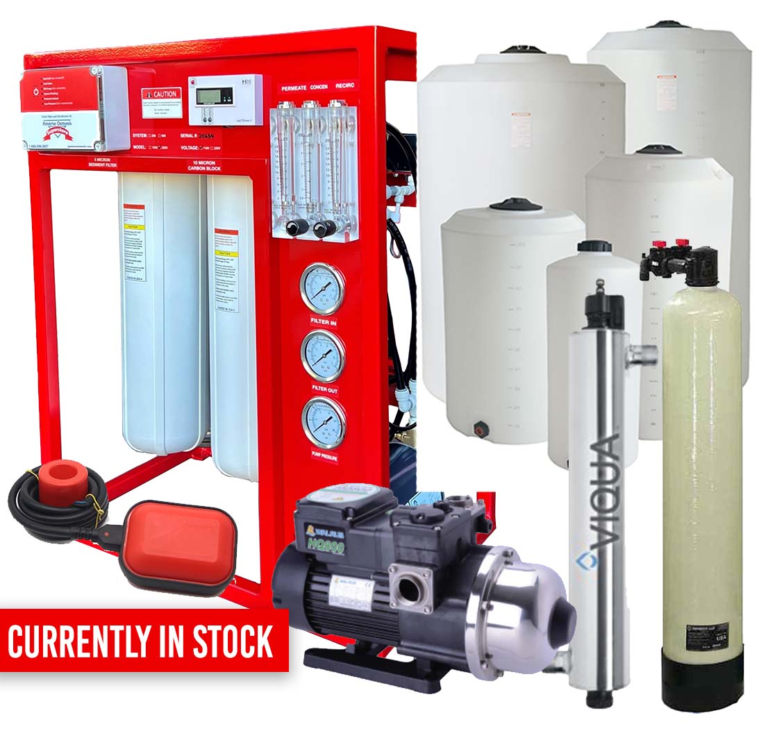 1000 GPD Reverse Osmosis Water System
